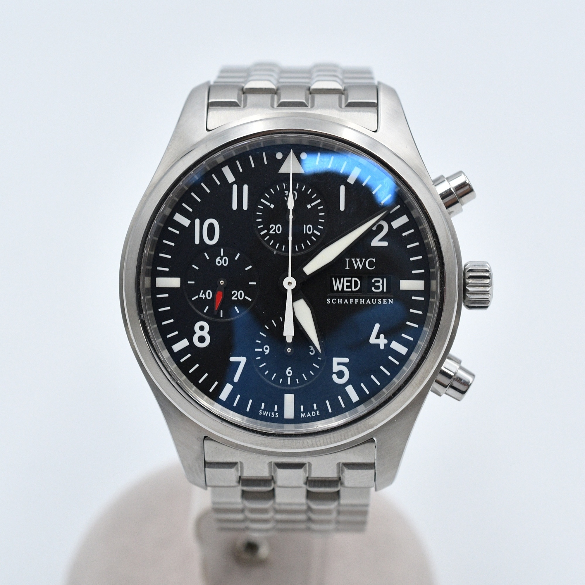 IWC パイロットウォッチ クロノグラフ 黒文字盤 SS/AT IW371704 買取実績【買取日：2025年11月22日】 | ブランド品の ...